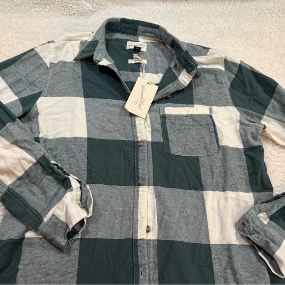 Target | Shirts | Target Mens Teal And Cream Checkered Flannel Shirt ...